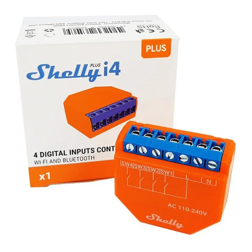 Shelly Plus i4 UL Wi-Fi 4 Digital Inputs Smart Module | Smart Home Gadgets