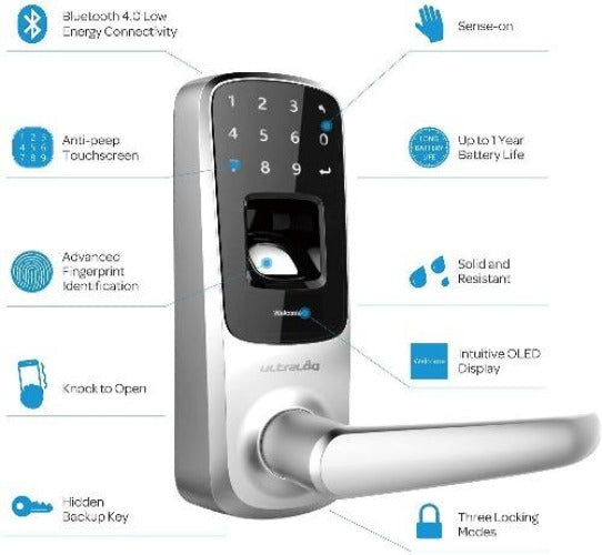Ultraloq UL3 BT Bluetooth Enabled Fingerprint and Touchscreen Smart ...